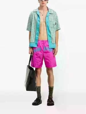 Palm Angels Curved-logo Swim Shorts