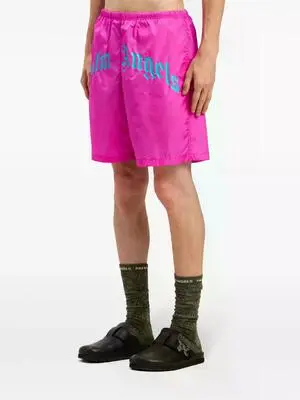Palm Angels Curved-logo Swim Shorts