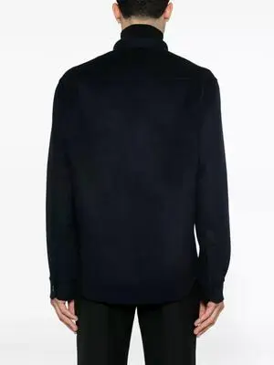 Brioni Felted Shirt Jacket - Blue