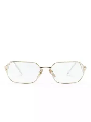 Prada Geometric-frame Glasses - Gold