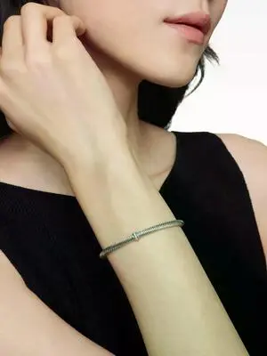 David Yurman Sterling Cable Station Diamond Bracelet