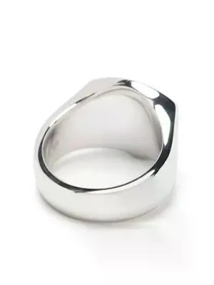Tom Wood Shield Black Mother-of-pearl Signet Ring
