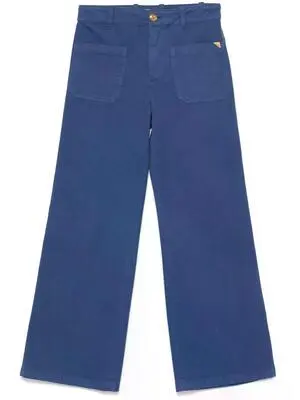 Chloé Cropped Cotton Trousers With Patch Pockets