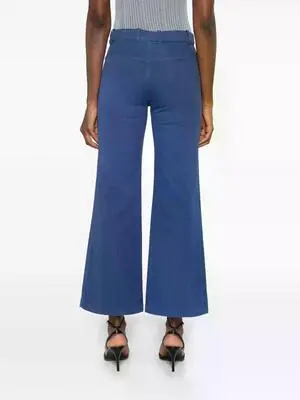 Chloé Cropped Cotton Trousers With Patch Pockets