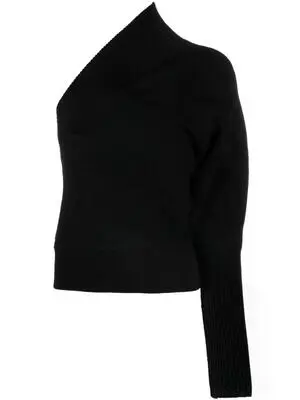 Rick Owens One-shoulder Ribbed-knit Jumper