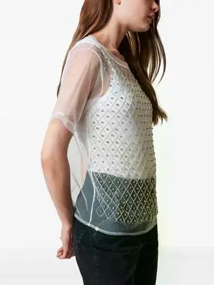 TWINSET Embroidered Tulle T-shirt