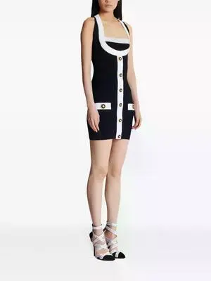 Balmain Two-tone Halterneck Dress