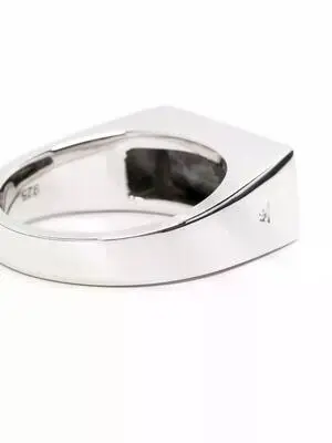 Tom Wood Larvikite-detail Signet Ring