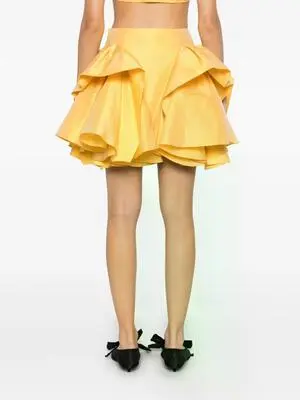 Viktor & Rolf Ruffle-detail Midi Skirt - Yellow