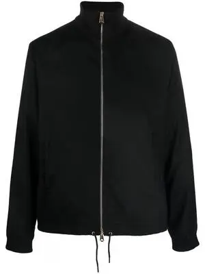 Paul Smith Ribbed-collar Jersey-texture Bomber Jacket
