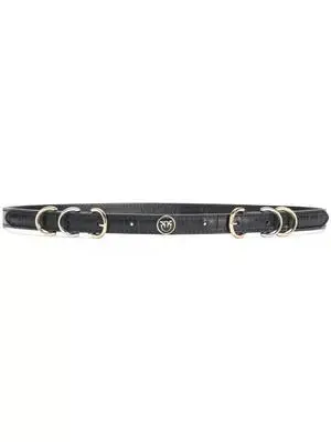 Pinko Crocodile-effect Leather Belt