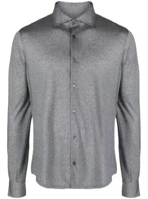 Fedeli Jersey Wool Shirt - Grey