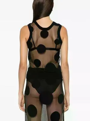 Viktor & Rolf Sleeveless Polka Dot Tank Top - Black