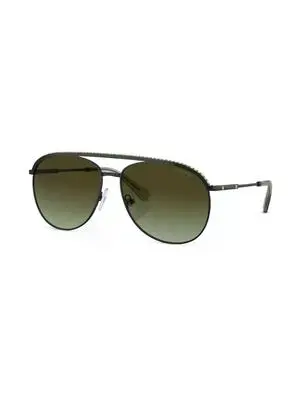 SWAROVSKI Crystal-embellished Pilot-frame Sunglasses