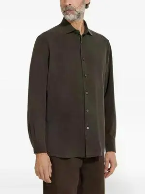 Zegna Silk Shirt - Brown