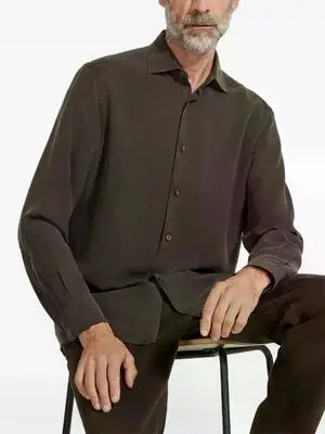 Zegna Silk Shirt - Brown