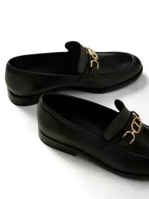 TWINSET Oval T Leather Loafers