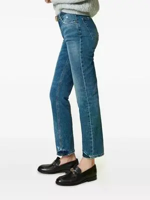 TWINSET Oval T Leather Loafers