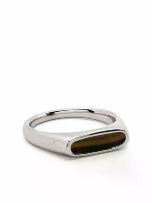 Tom Wood Mario Tiger Eye Ring - Silver