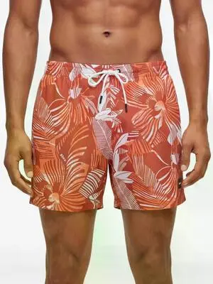 BOSS Printed Swim Shorts - Brown