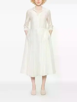 BLANCA VITA Flared Midi Dress - Neutrals