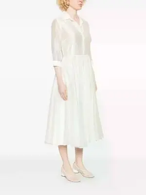 BLANCA VITA Flared Midi Dress - Neutrals