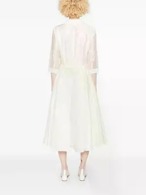 BLANCA VITA Flared Midi Dress - Neutrals