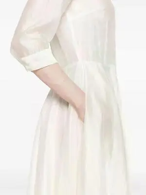 BLANCA VITA Flared Midi Dress - Neutrals
