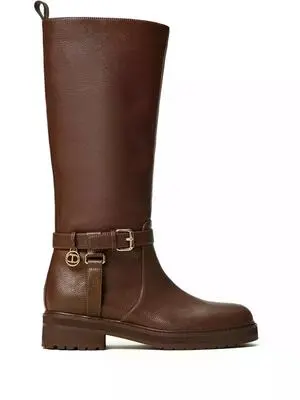 TWINSET 40mm Oval T Leather Boots