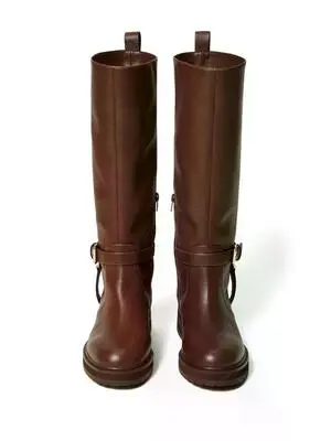 TWINSET 40mm Oval T Leather Boots