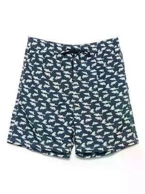 Paul & Shark Shark-motif Swim Shorts - Blue