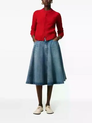 AMI Paris Godet-detail Midi Skirt