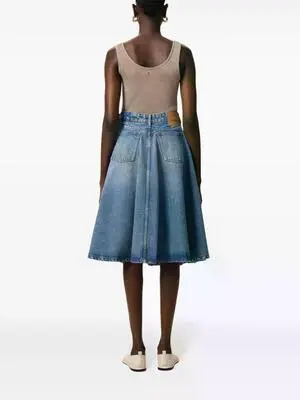 AMI Paris Godet-detail Midi Skirt