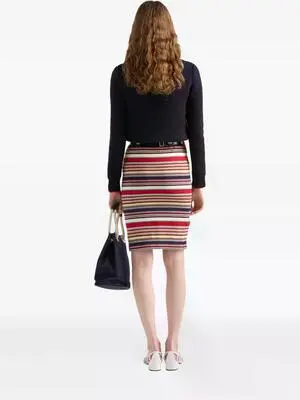 Prada Striped Cotton Skirt
