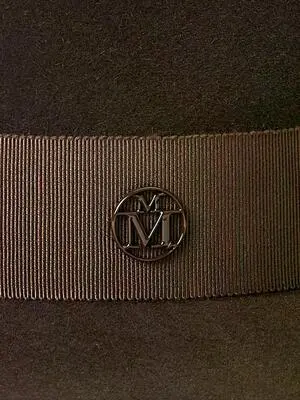 MAISON MICHEL Andre Logo Plaque-detail Wool Fedora - Brown