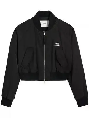 AMI Paris Logo-lettering Bomber Jacket