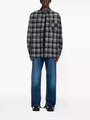 Off-White Logo-embroidered Checked Padded Shirt