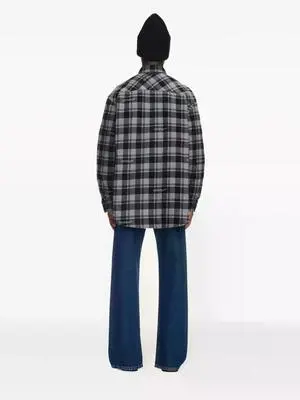 Off-White Logo-embroidered Checked Padded Shirt