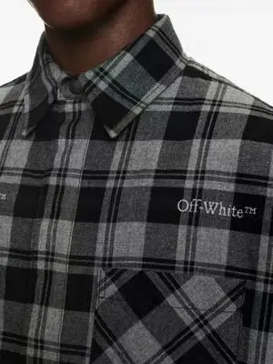 Off-White Logo-embroidered Checked Padded Shirt