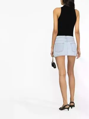 Coperni Asymmetric Denim Miniskirt