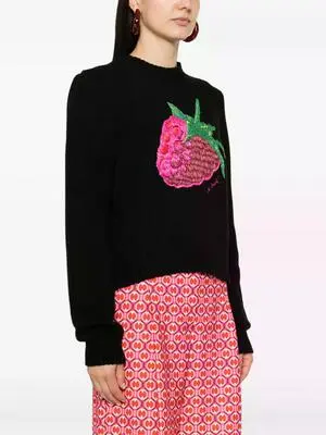La DoubleJ Lampone Embroidered Jumper