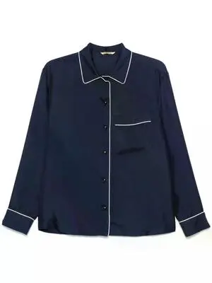 Barena Venezia Piped-trim Shirt - Blue