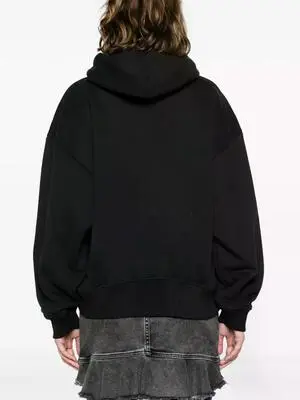 Off-White Logo-embroidered Cotton Hoodie