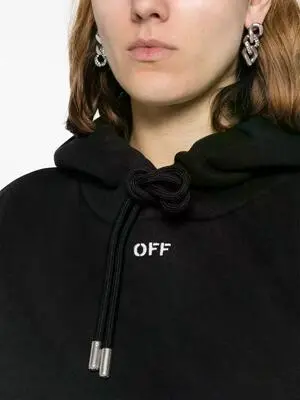 Off-White Logo-embroidered Cotton Hoodie