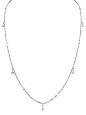 PRAGNELL 18kt White Gold Sundance Diamond Charm Necklace - Silver