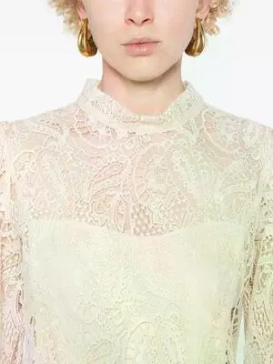 TWINSET Cropped Macramé-lace Top