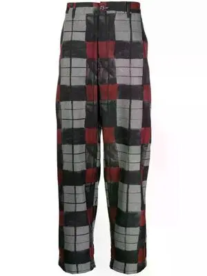 4SDESIGNS Check-print Cropped Trousers