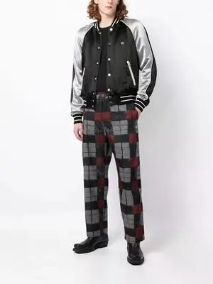 4SDESIGNS Check-print Cropped Trousers