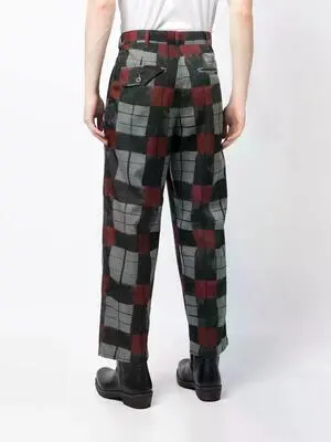 4SDESIGNS Check-print Cropped Trousers