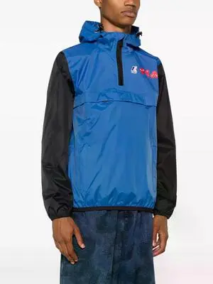Play Comme Des Garcon X K-way Heart-patch Lightweight Jacket - Blue